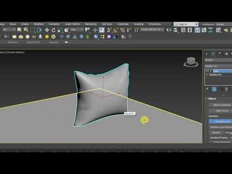 3ds max Tutorial - Modeling A cushion/ Pillow using Cloth Modifier - YouTube