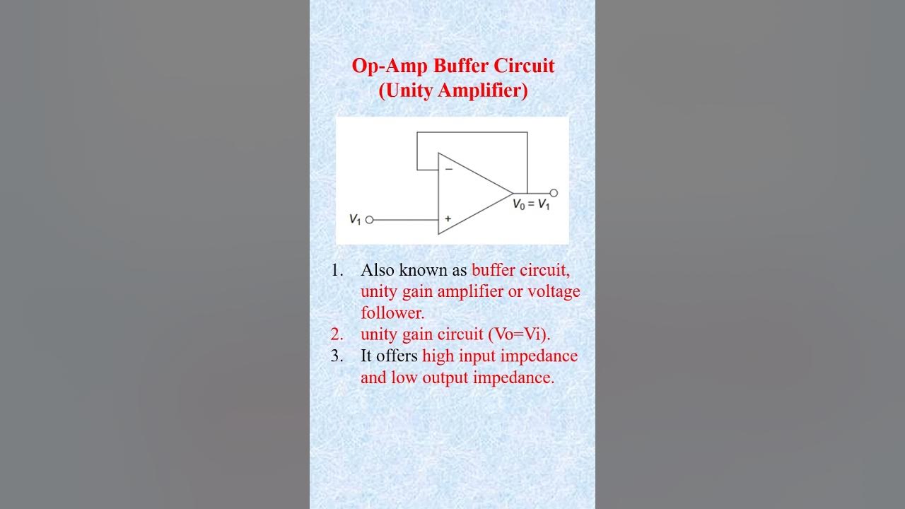 Unity Amplifier in Action: The Perfect Buffer Circuit # ...