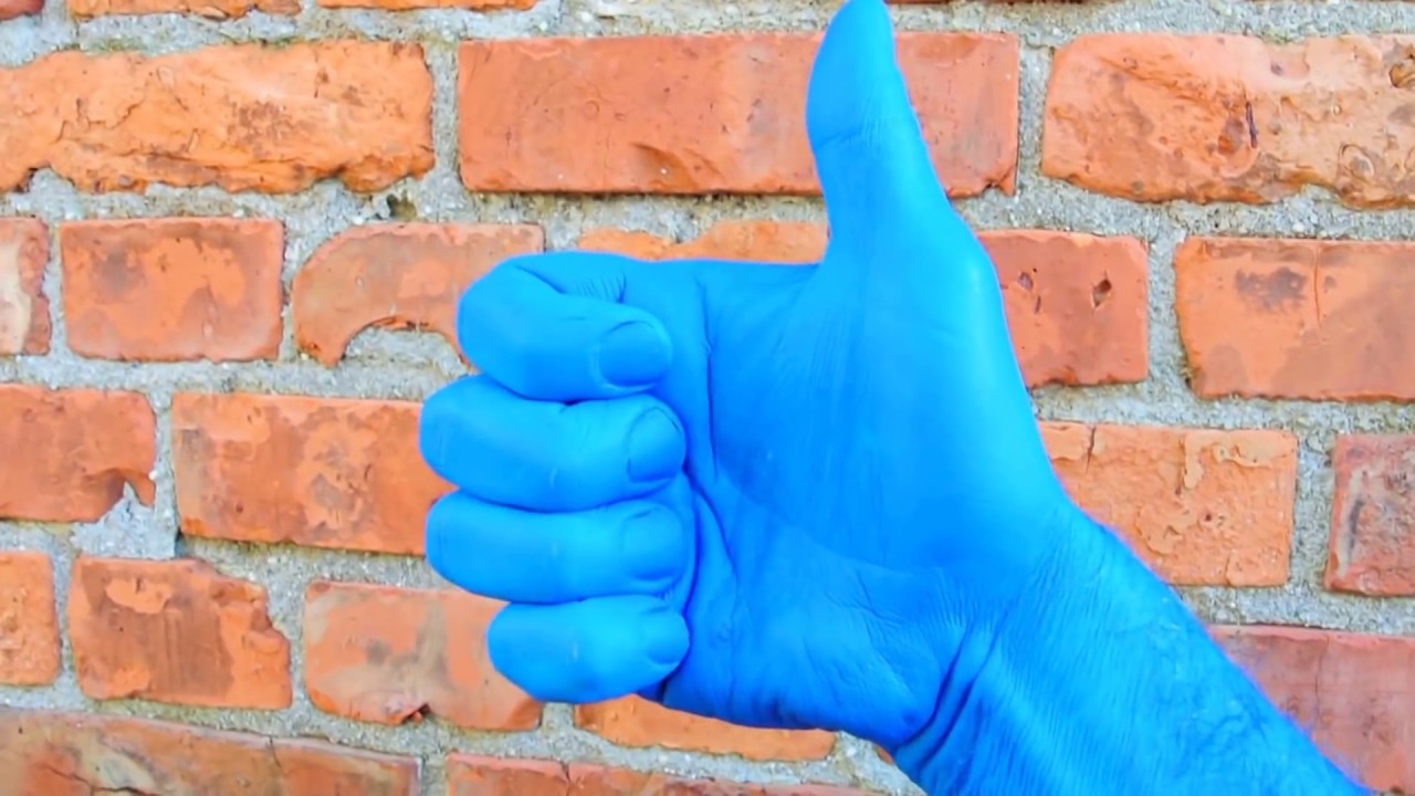 Facebook Like blue painted hand | Easy DIY art painting - YouTube