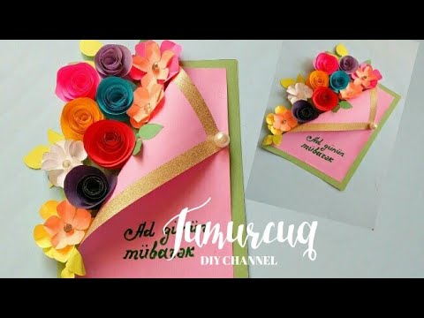 Birthday card from paper