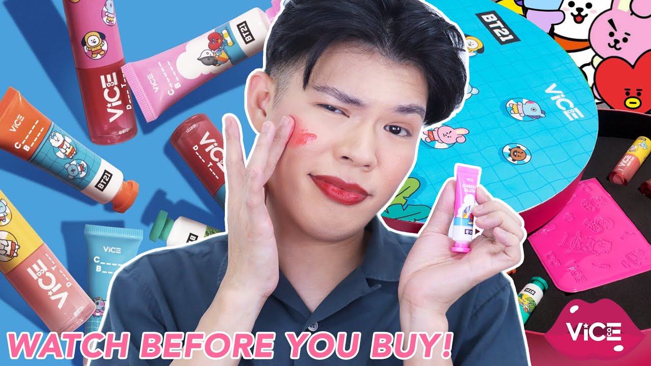 WATCH BEFORE BUYING... VICE COSMETICS X BT21 COLLABORATION PART 2 ...