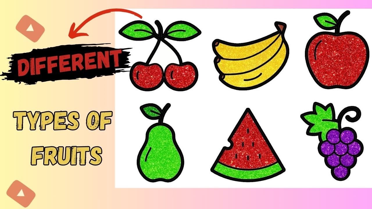 How to Draw Fruits Step by Step for Beginners || Different Types of ...