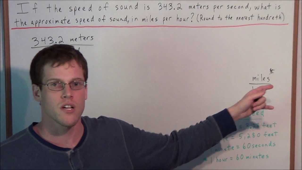 Converting Units of Measurement (Speed of Sound Problem) - Integrated ...