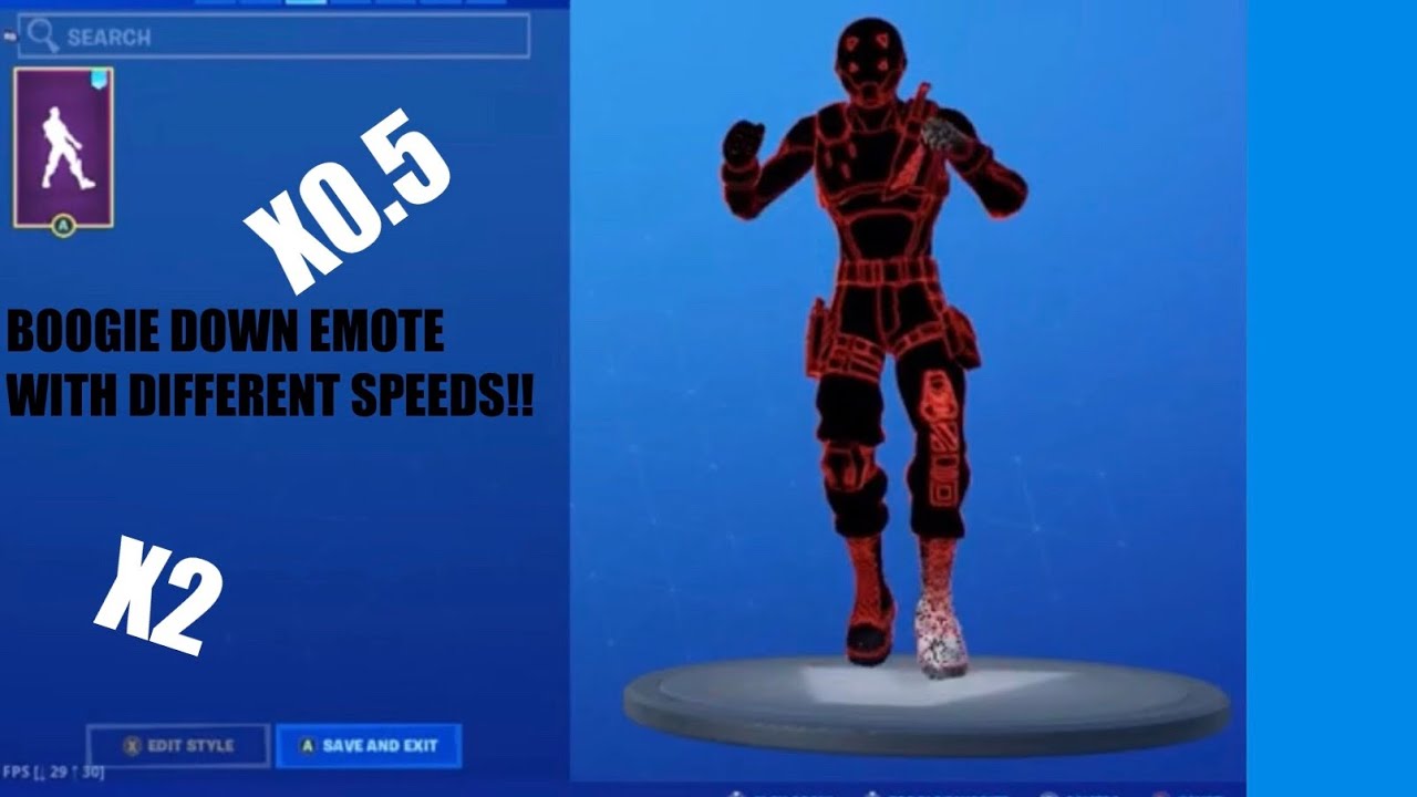FORTNITE BOOGIE DOWN EMOTE WITH DIFFERENT SPEEDS!! - YouTube