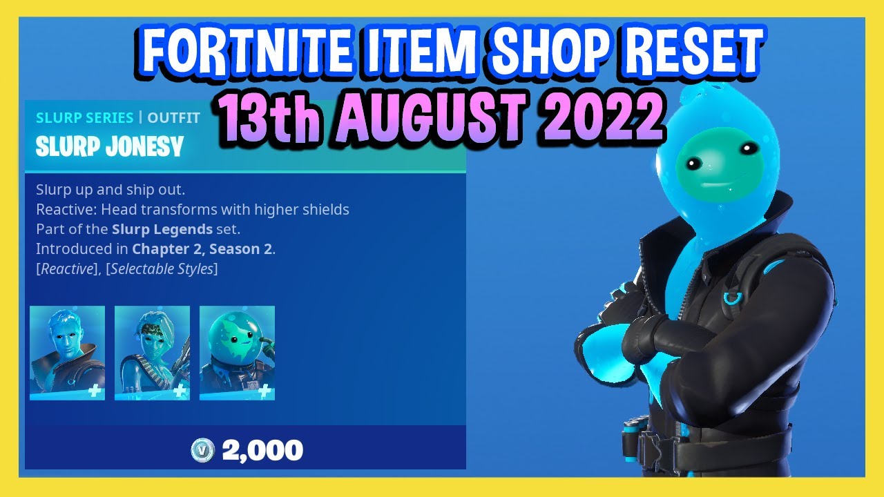SLURP LEGENDS PACK IS BACK! (Fortnite Item Shop Reset 13th August 2022 ...