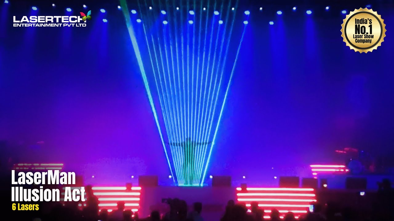 LaserMan Act - For Corporate events, Product Launches and Weddings | Laser Light show (6 lasers ...