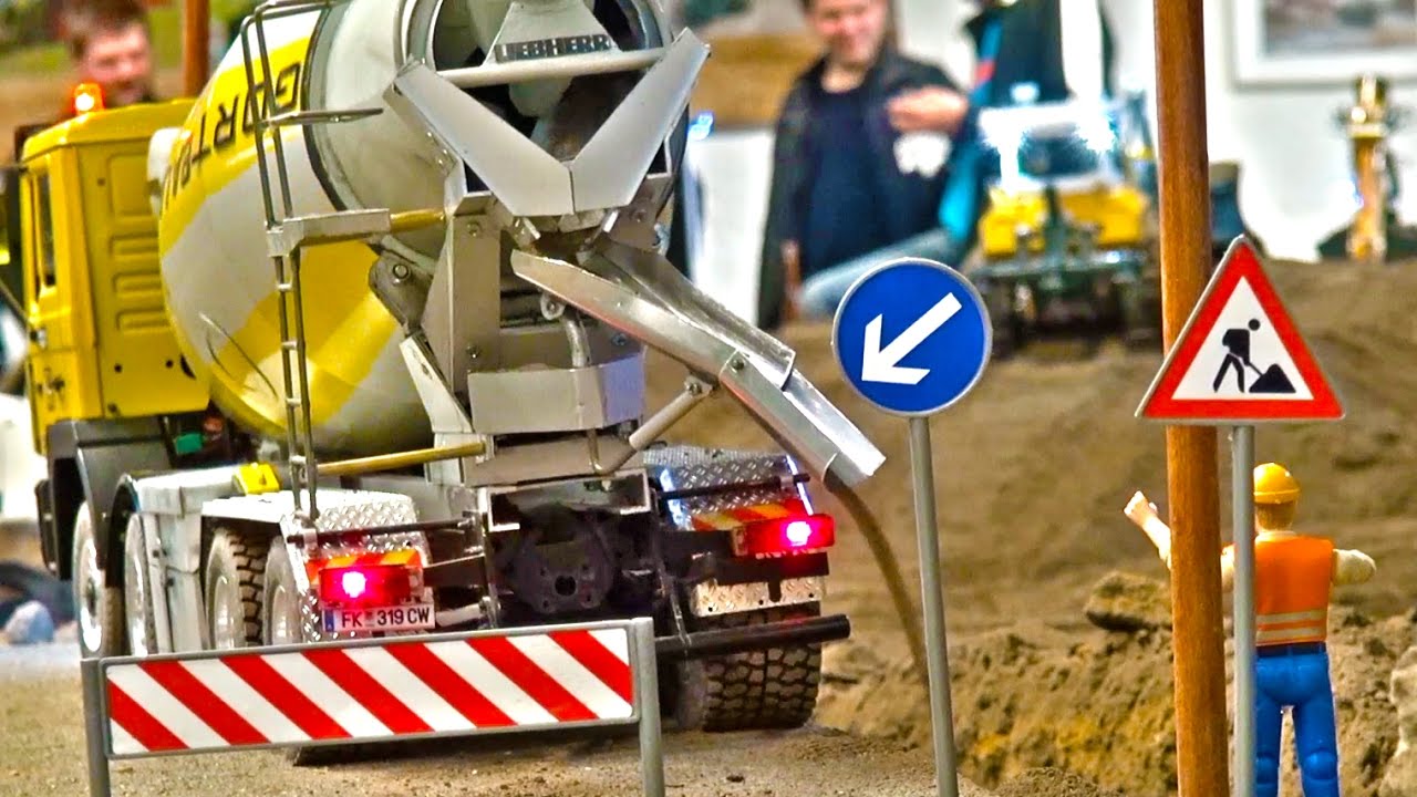 Real Rc Concrete Mixer The Best Moments! Liebherr! Wonderful Rc Truck ...