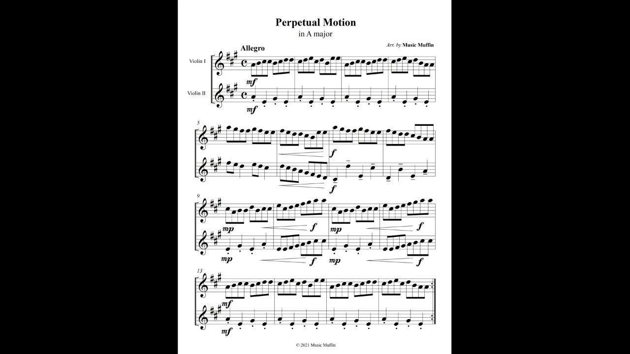 [스즈키 바이올린 1권] 무궁동 가장조 | 바이올린 2중주 듀엣 🎻 | 무료 악보 Violin FREE Sheet Music ...