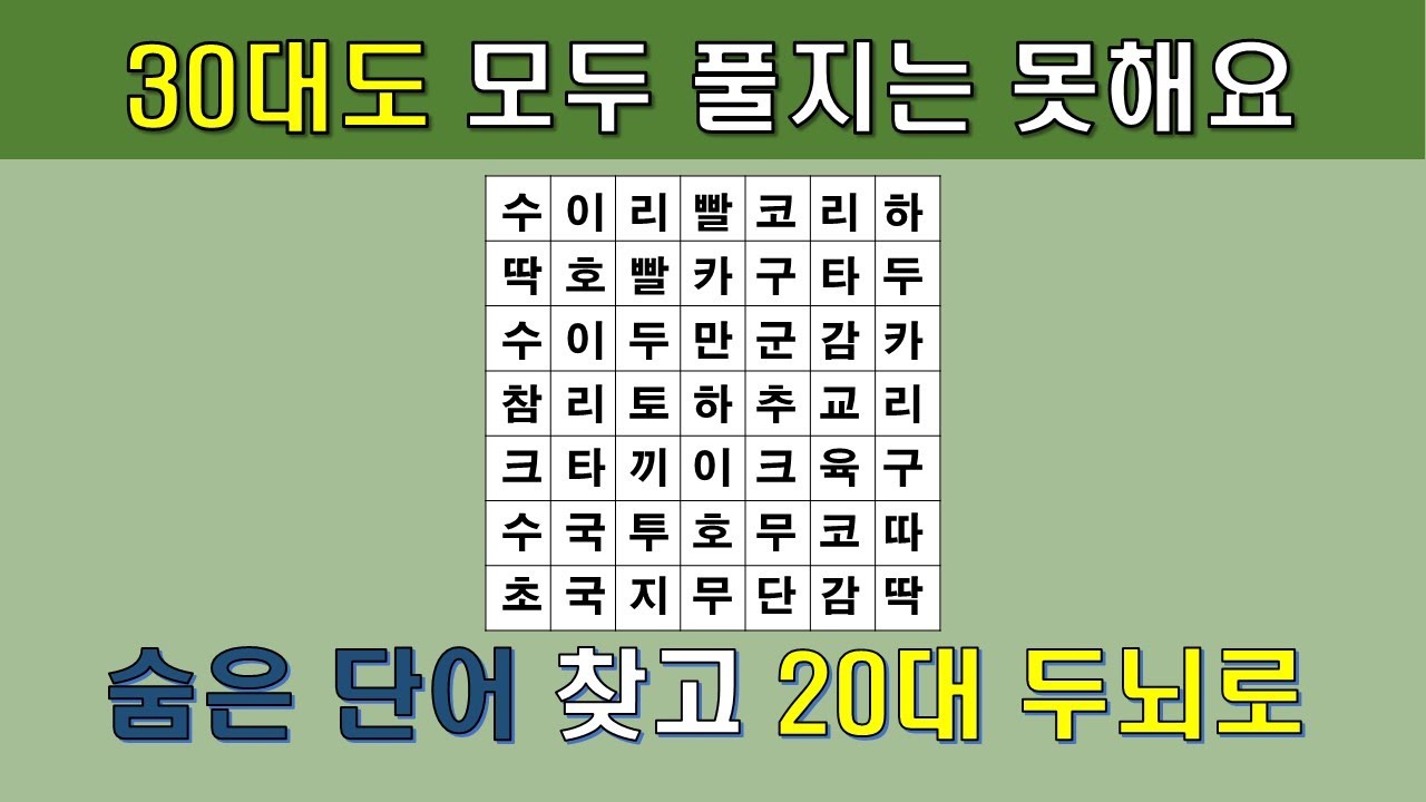 매일하는 두뇌운동 55 66 77 숨은단어찾기단어찾기숫자찾기틀린그림찾기 그림찾기치매예방건망증개선두뇌건강뇌운동