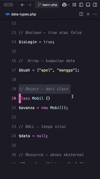 8 Tipe Data di PHP - YouTube