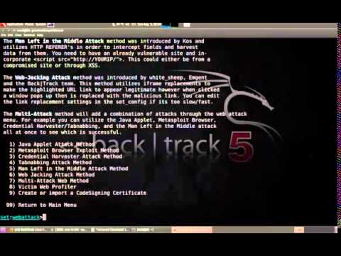 Tabnabbing attack method with SET on BackTrack 5 R2 - YouTube