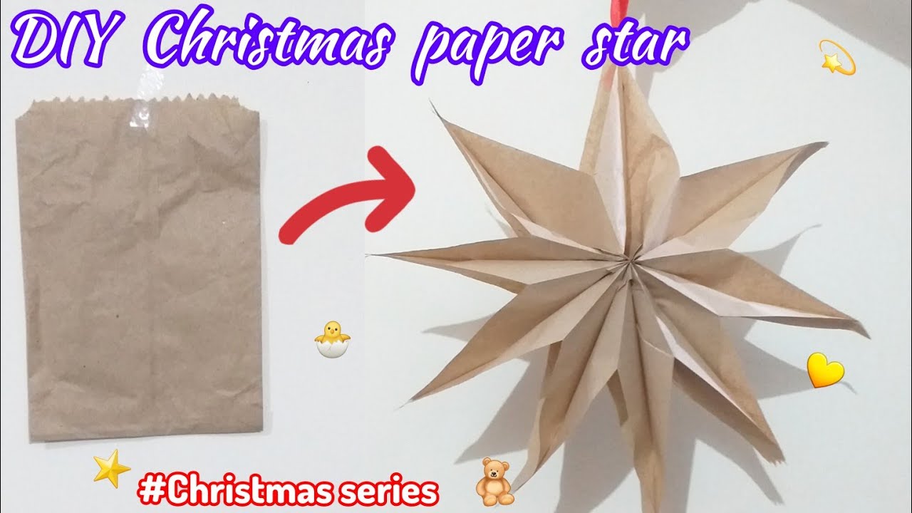 DIY Christmas paper star/How to make paper star/Christmas star ...