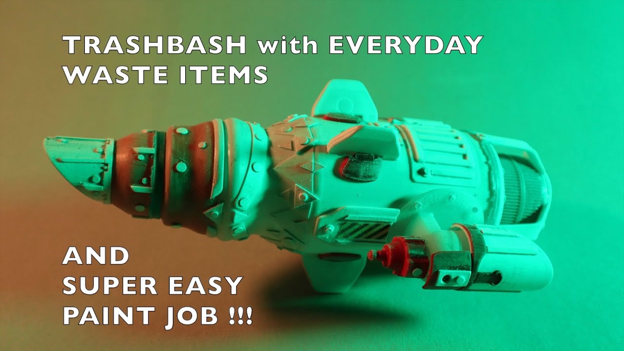 TRASHBASH with EVERYDAY WASTE ITEMS and SUPER EASY PAINT JOB !!! - YouTube