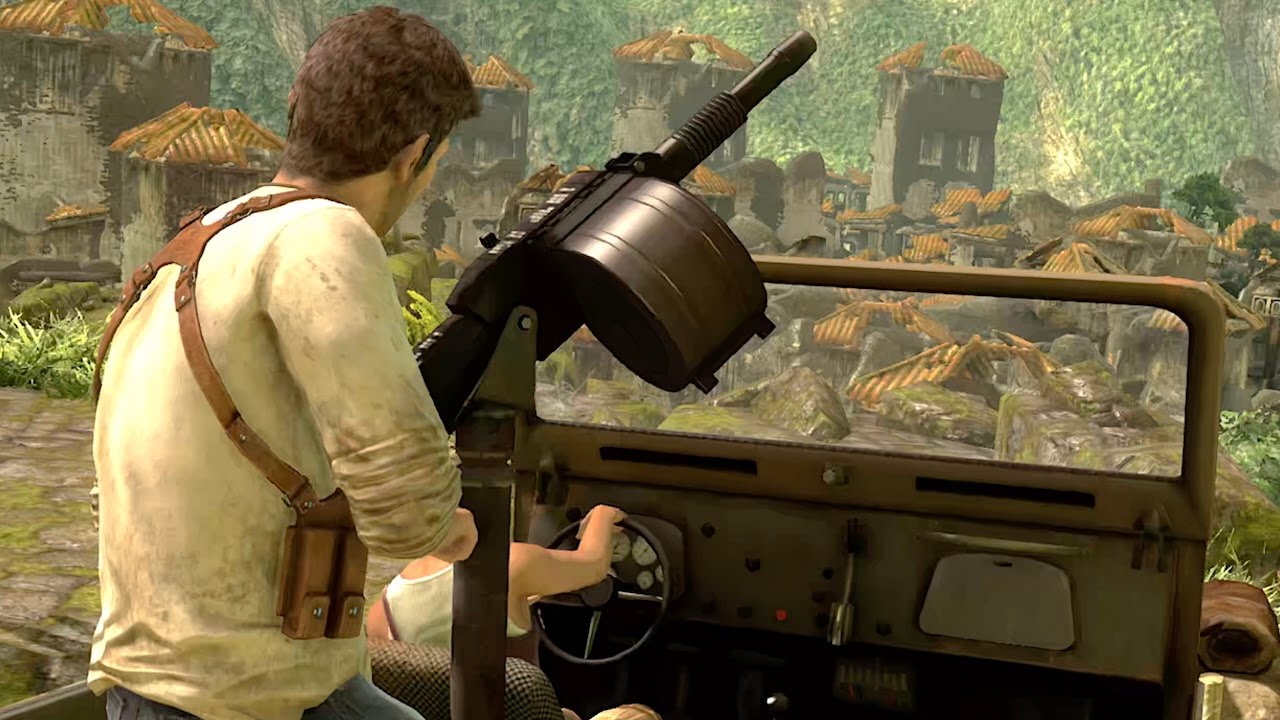 Uncharted 1 Drake's Fortune - Jeep Shooting and Chase Out of the Frying ...