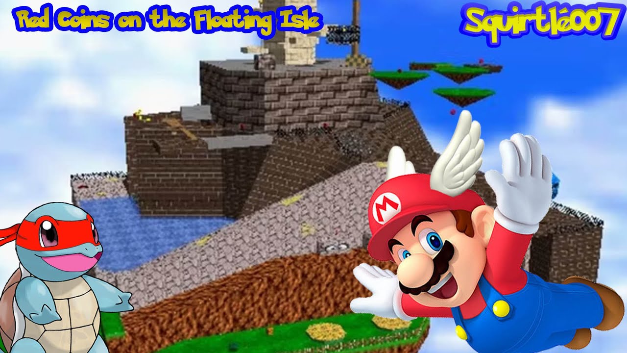 04 RED COINS ON THE FLOATING ISLE WHOMPS FORTRESS SUPER MARIO 64 120 ...