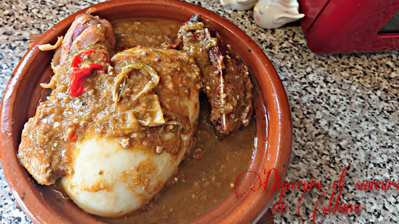 Sauce Gouagouassou et foutou igname : recette de Cote d'Ivoire 🇨🇮 ...