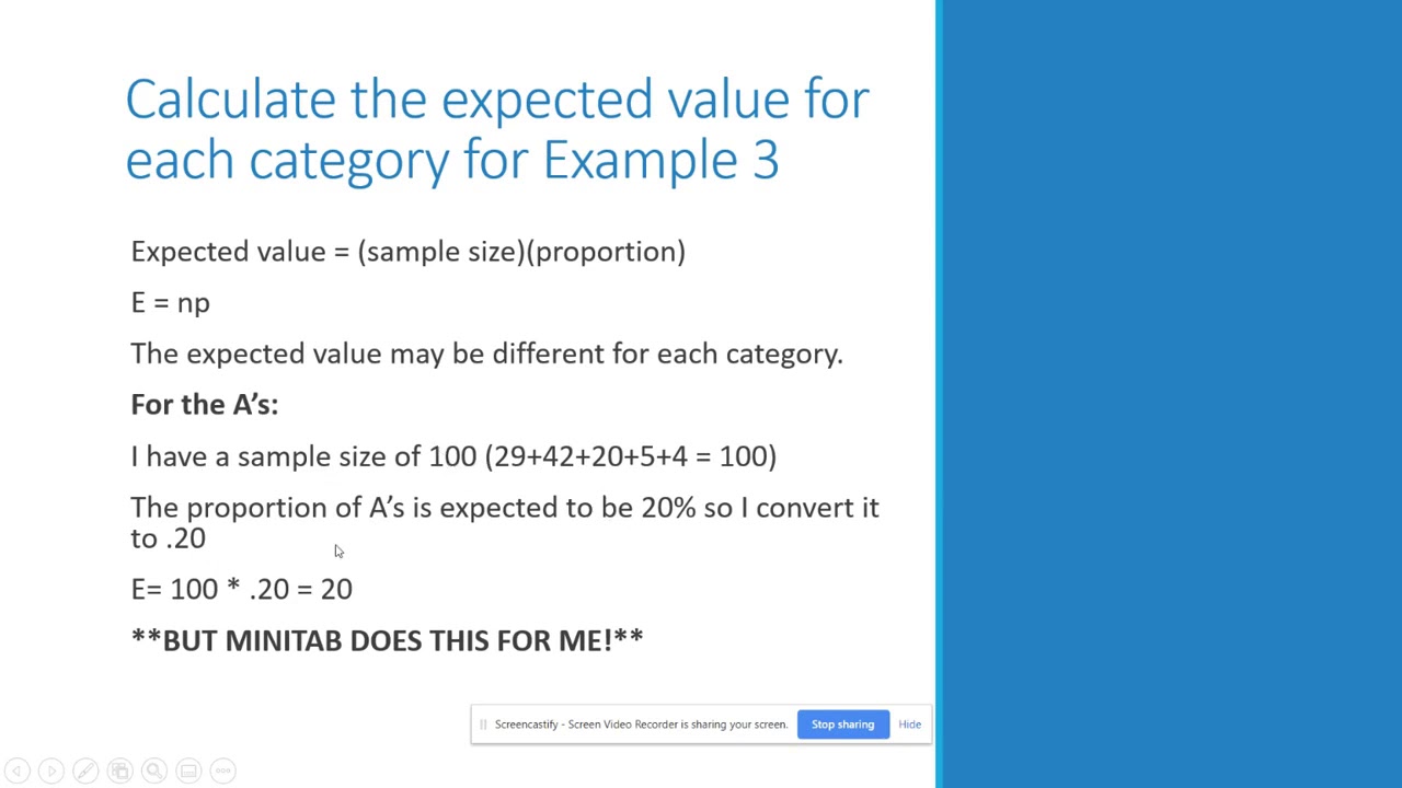 Example 3 for Chi Square GOF with Different Proportions - YouTube