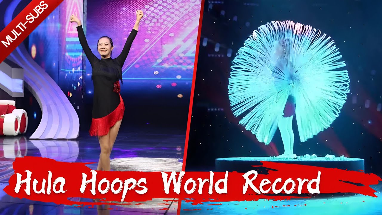 Guinness record keeper replays signature stunt: 245 hula hoops in 60 ...
