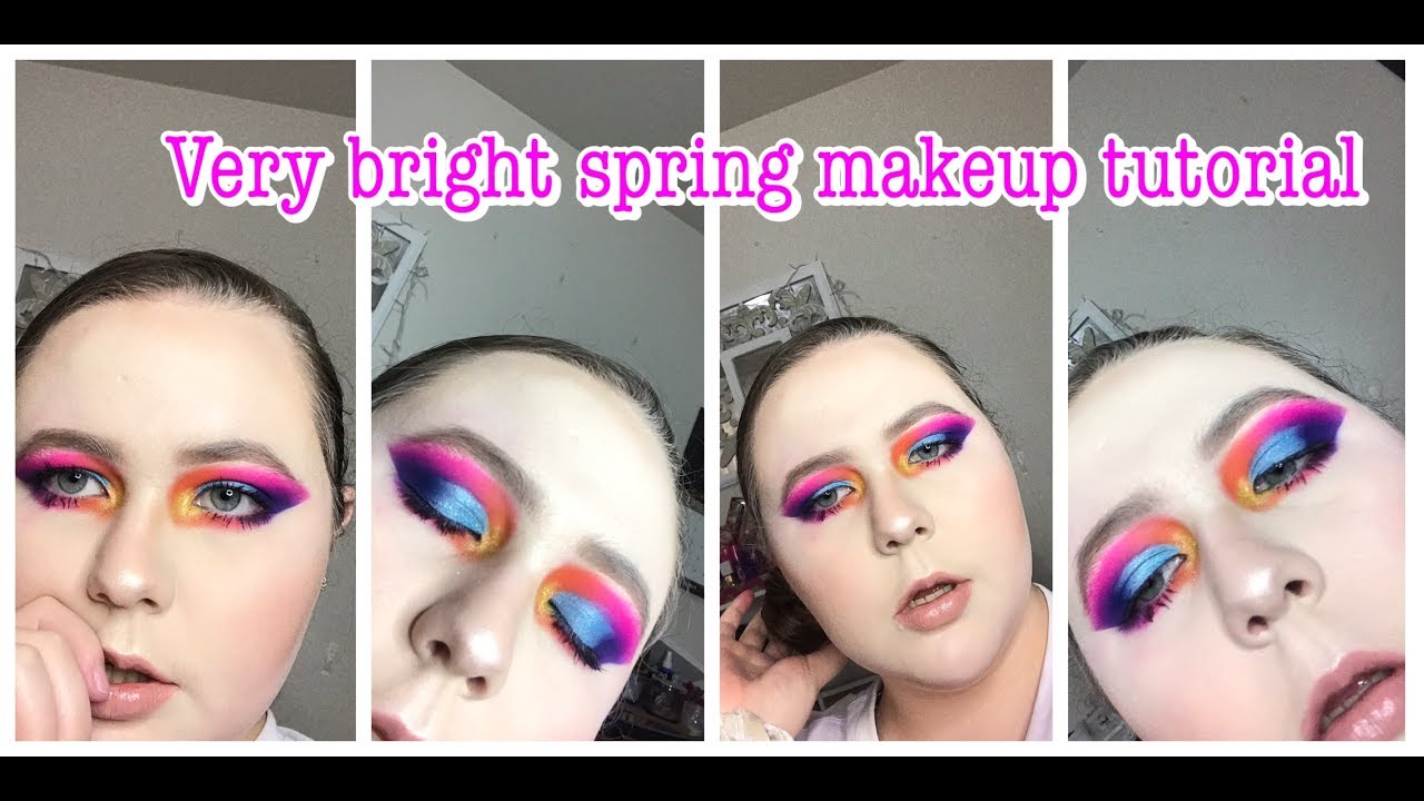 Very Bright Spring Makeup Tutorial!!! - YouTube