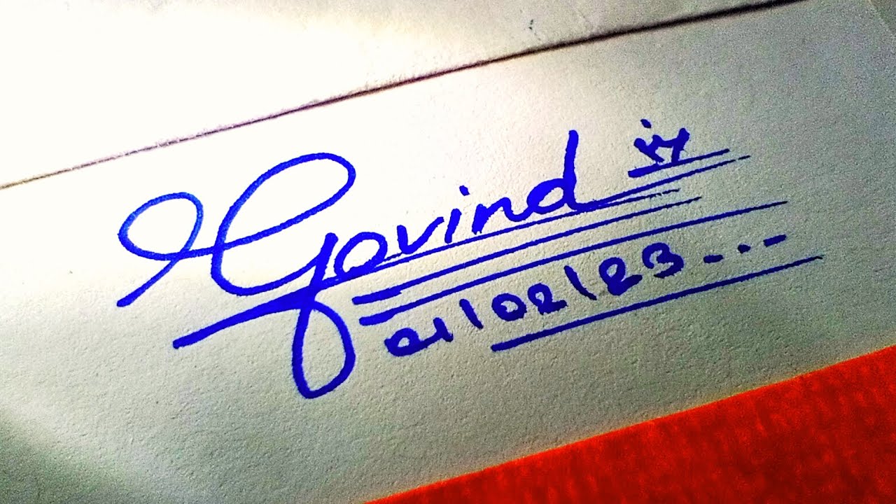 Stylish signature for Govind | Most stylish signature | sign your ...