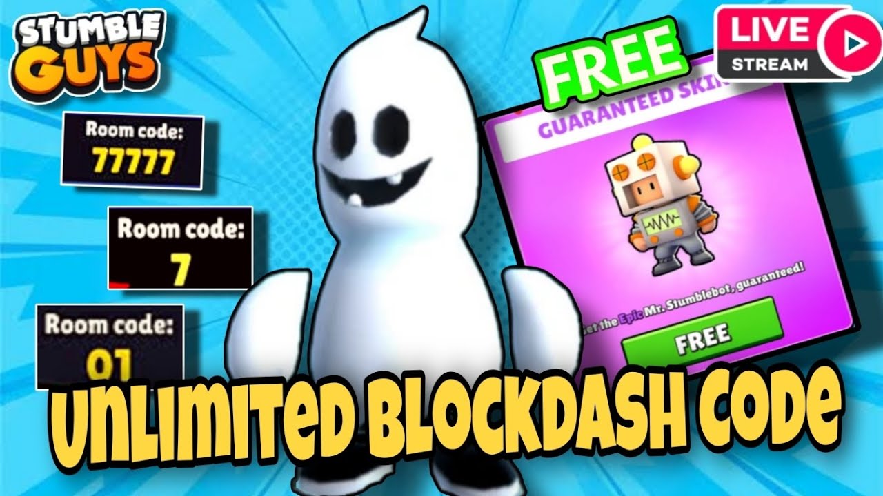 Unlimited Block Dash And Bot Bash Code | Stumble Guys Live In Hindi | 0.41.1 New Update - YouTube