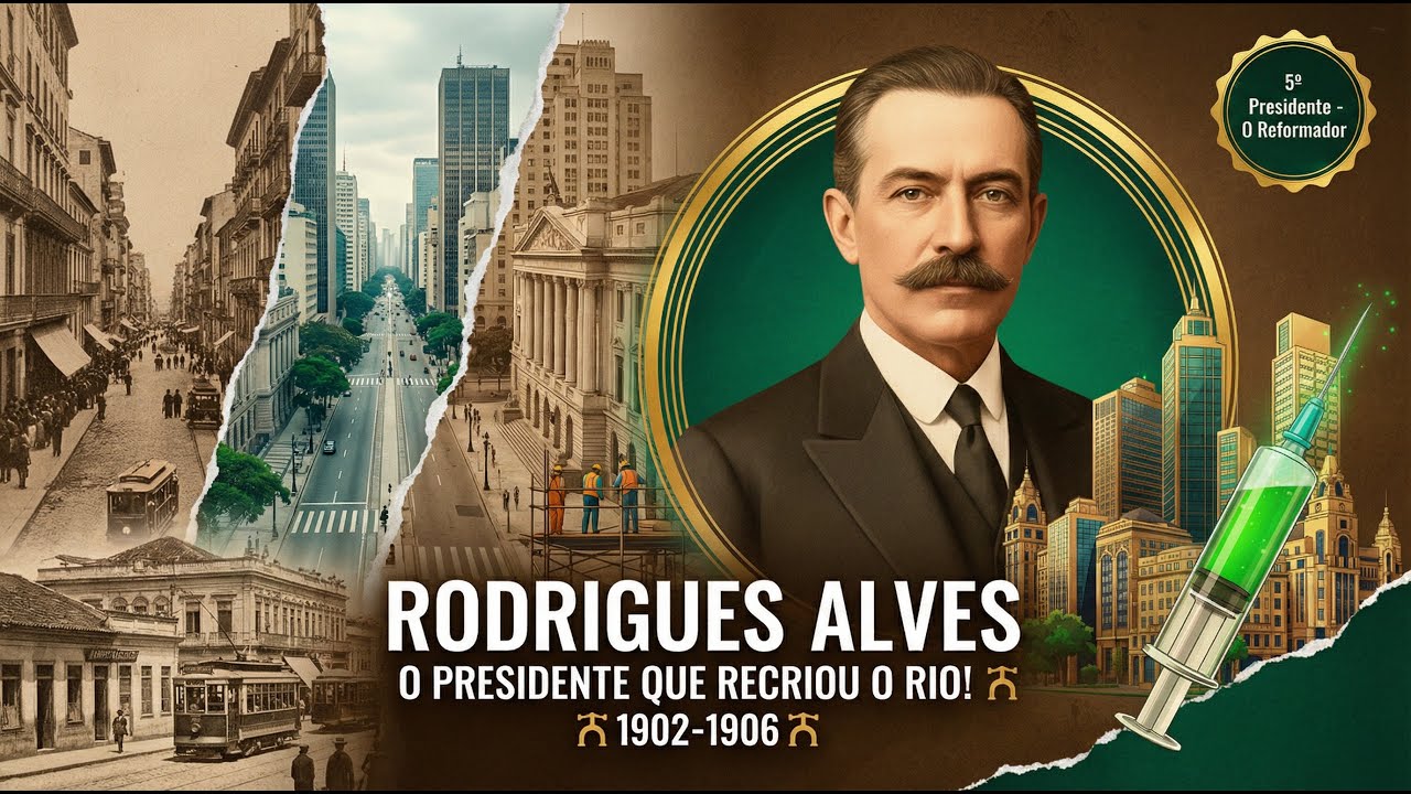 RODRIGUES ALVES: O PRESIDENTE que REFEZ o RIO DE JANEIRO! 🏗️🇧🇷 - YouTube