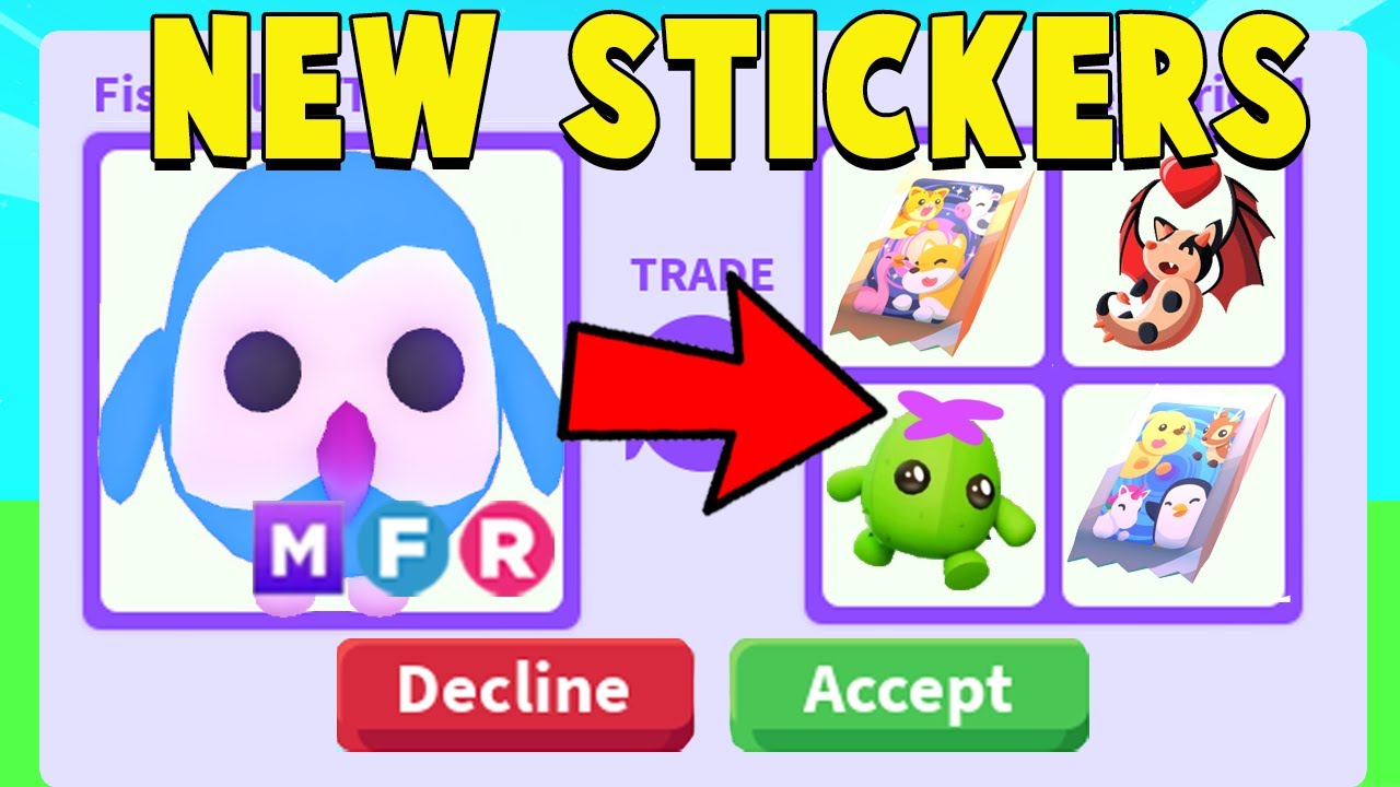 Trading for NEW STICKERS in Adopt Me! - YouTube