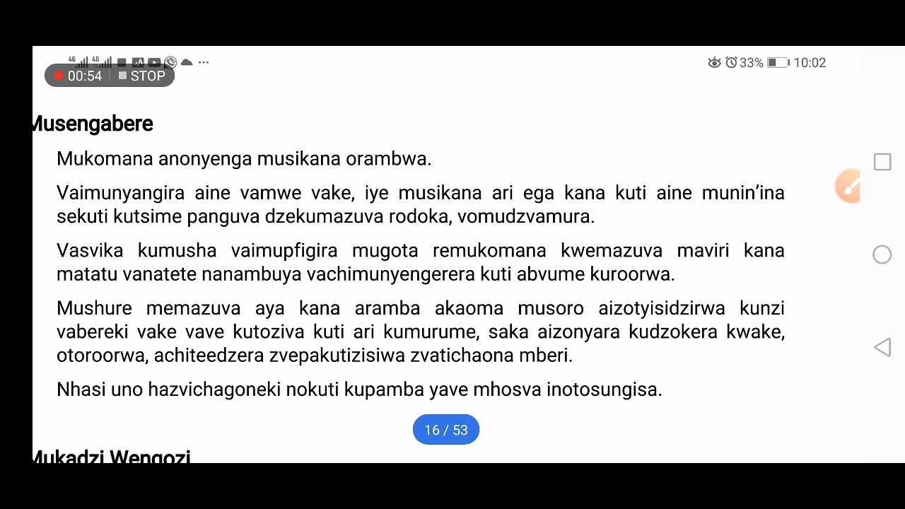 Shona nzira dzekuwanana pasichigare :Musengabere - YouTube