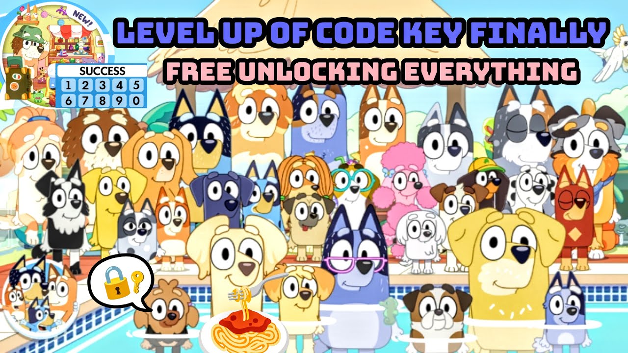 Bluey Let's Play Level Up Of Code Key Finally Free Unlocking Everything ...