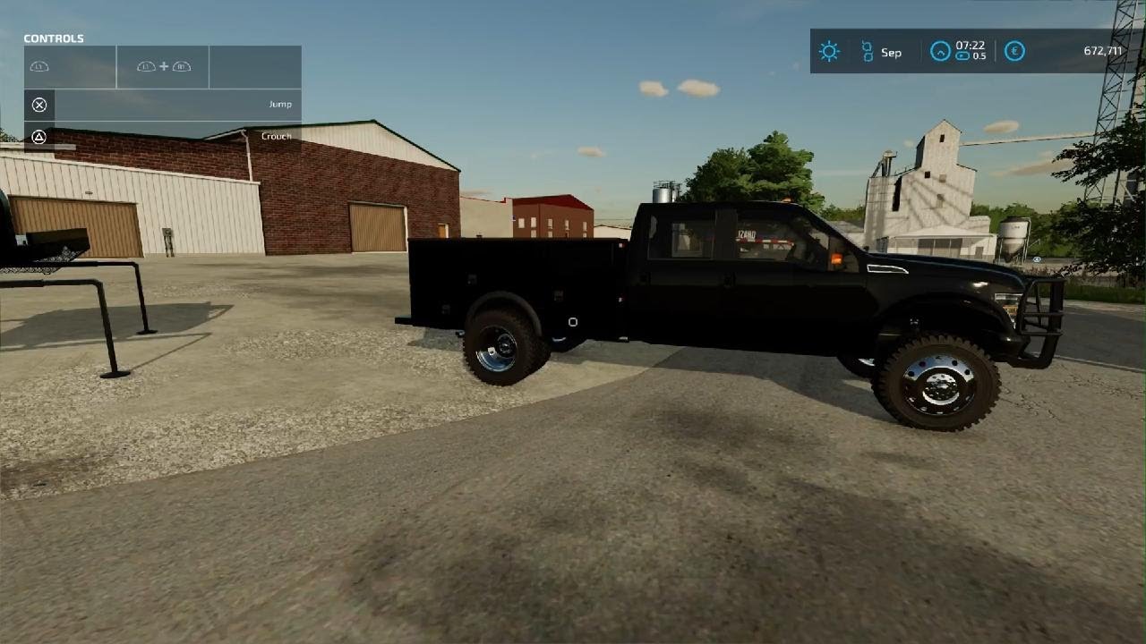 Farming Simulator 22 new pink car pulls f350 dully - YouTube