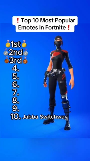 Top 10 Most Popular Fortnite Emotes #fortnite #shorts - YouTube