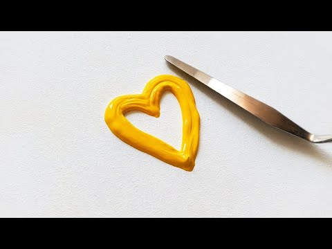 Simple Heart Acrylic Painting on Canvas | Acrylic Painting For ...