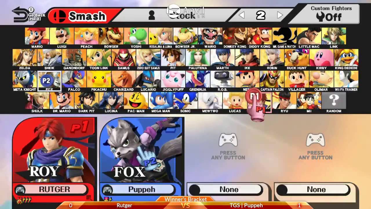 Anvil Smash #23 Singles: Rutger (Ike, Roy) vs TGS | Puppeh (Fox) - YouTube