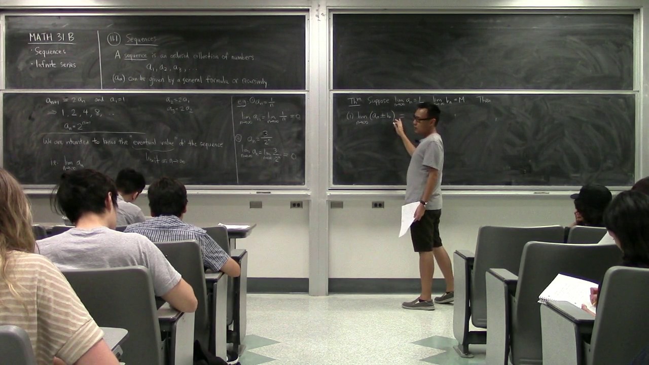 Math 31B Lecture 7: Sequences and Infinite Series - YouTube