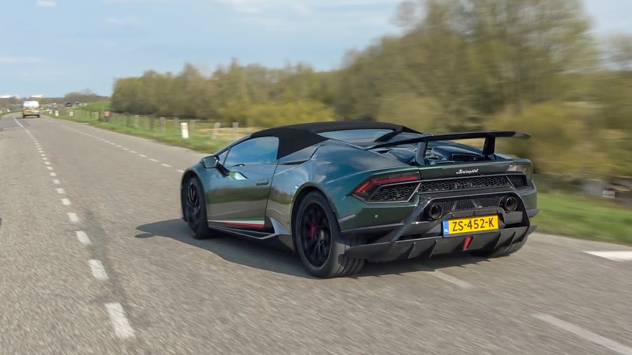 Supercars Accelerating LOUD! GTC4Lusso Novitec, GT2RS, SVJ Capristo ...