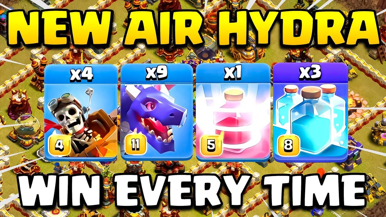 New Hydra Dragons Attack TH16 | AFTER UPDATE! Clash of Clans - YouTube