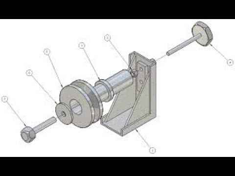 Exploded view of pulley support assembly - YouTube