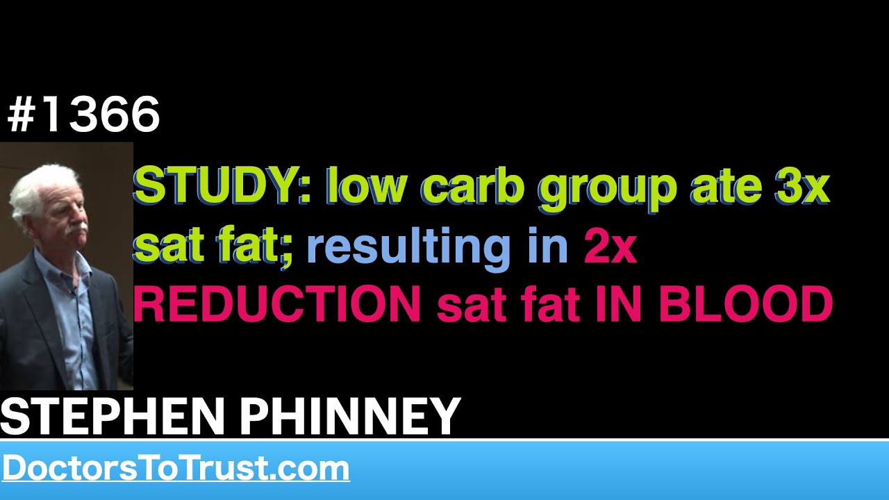 STEPHEN PHINNEY f | STUDY: low carb group ate 3x sat fat; resulting in ...