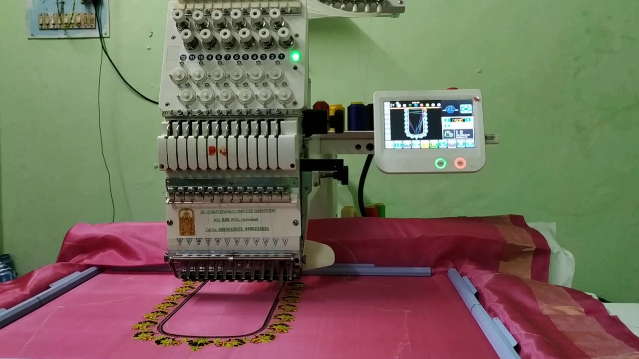 computer embroidery - Flower design - YouTube