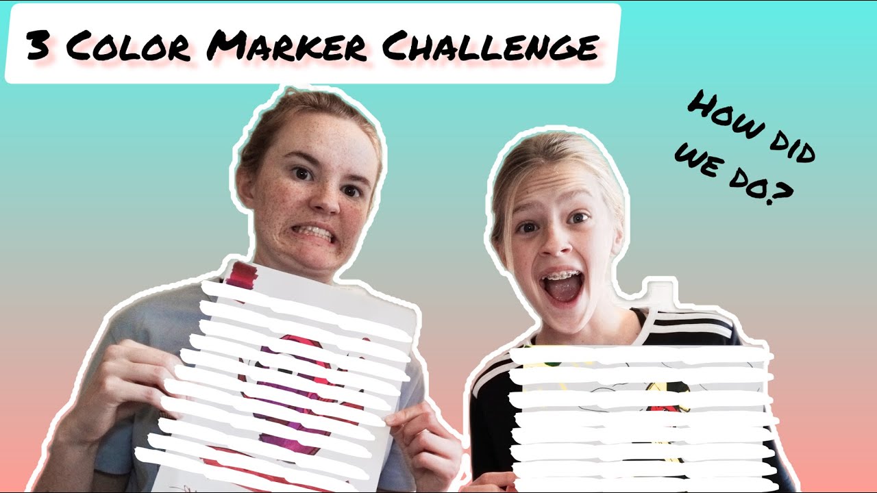 3 Color Marker Challenge. How did we do? 🤪 - YouTube
