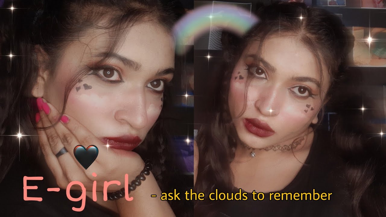 E Girl Makeup Tutorial Indian Girl Tries E Girl Beauty New Updated 2021 E Girl Look Youtube