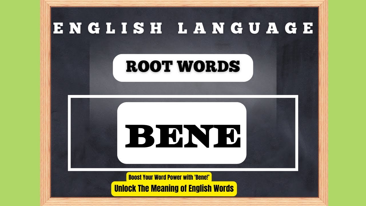 English Language Root Words - YouTube