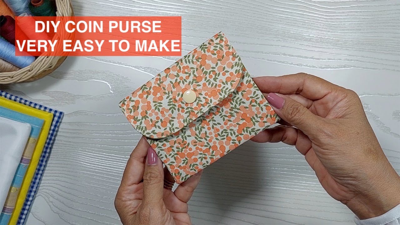 DIY COIN PURSE | How to Make Easy Coin Pouch | Card & Coin Purse Sewing ...