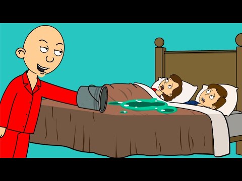 Classic Caillou Dumps A Bucket Of Ice And Cold Water On His Parents ...