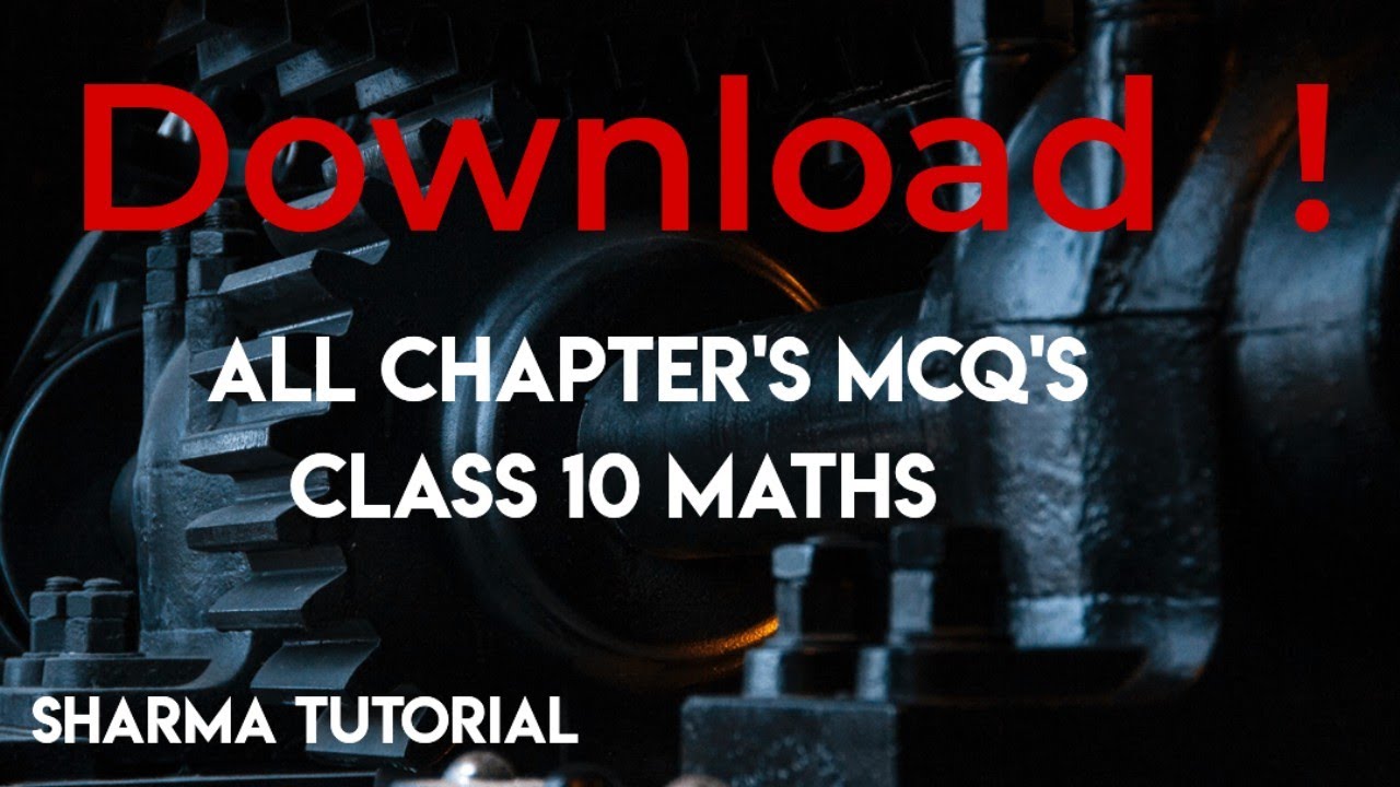How to download mcq pdf class 10 Maths I mcq class 10 maths | SHARMA ...
