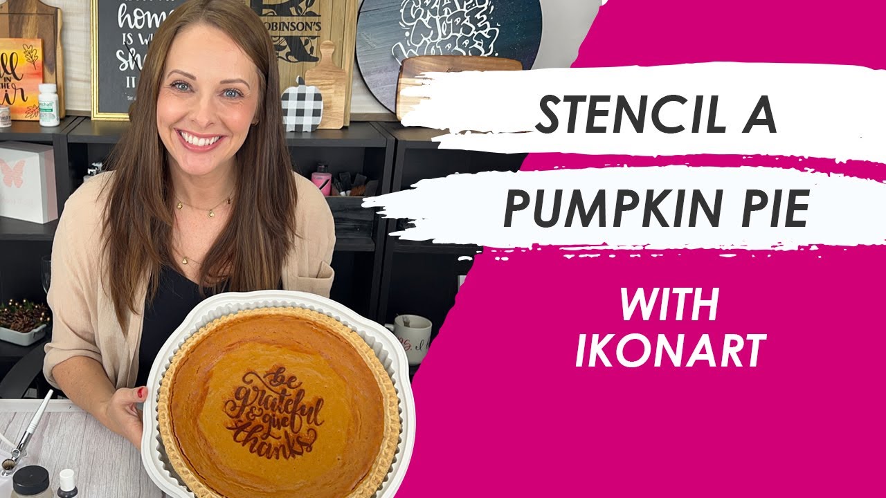 Let's Stencil a Pie! with Ikonart Stencil Glaze - YouTube