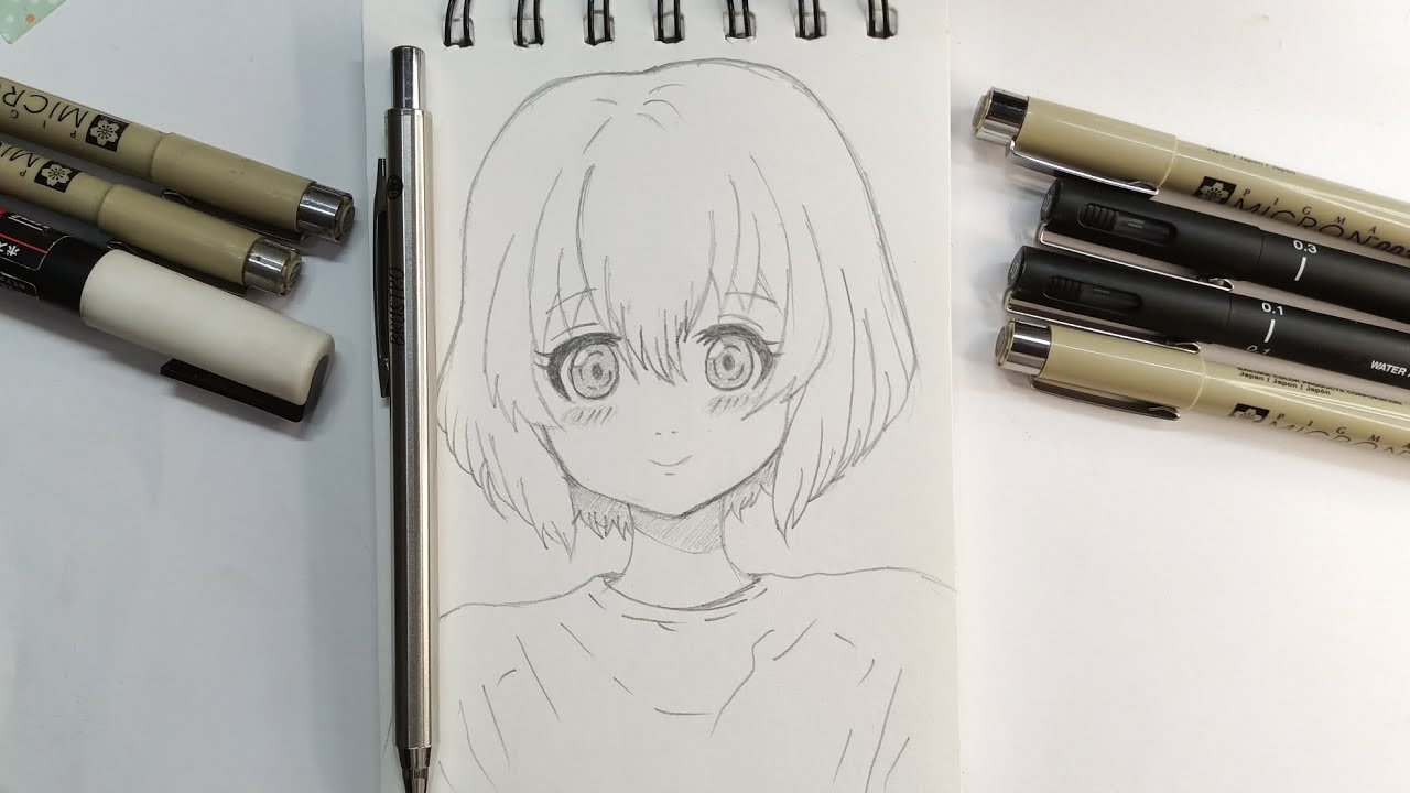 Shoko Nishimiya from A silent voice || Sketch tutorial - YouTube