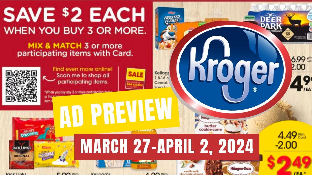 *NEW MEGA SALE* Kroger Ad Preview for 3/27-4/2 | Mega Sale, Weekly ...