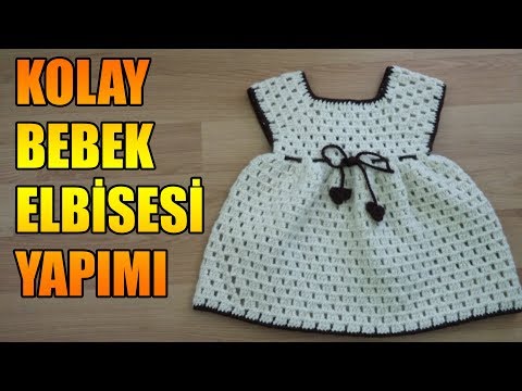KOLAY BEBEK ELBİSESİ YAPIMI | TIĞ İŞİ ÖRGÜ MODELLERİ