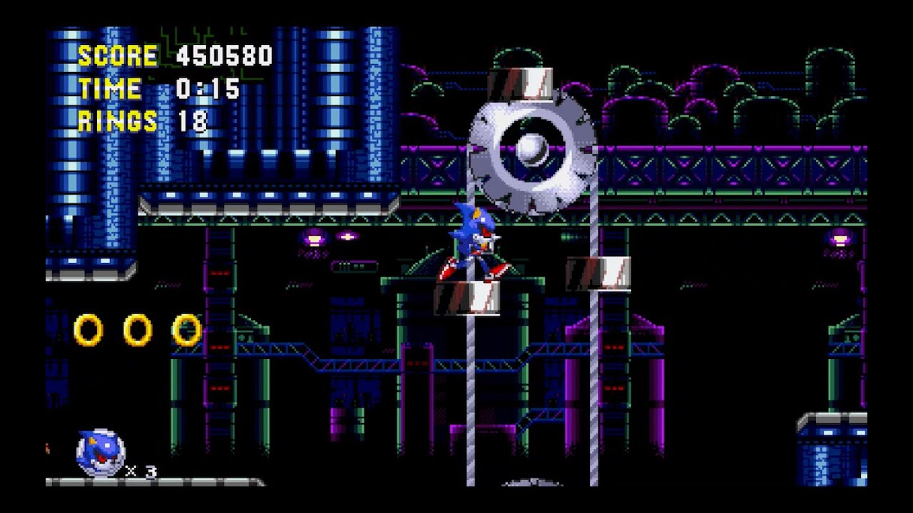 Sonic Triple Trouble "16-Bit": Atomic Destroyer Zone Act 1 (Metal Sonic ...